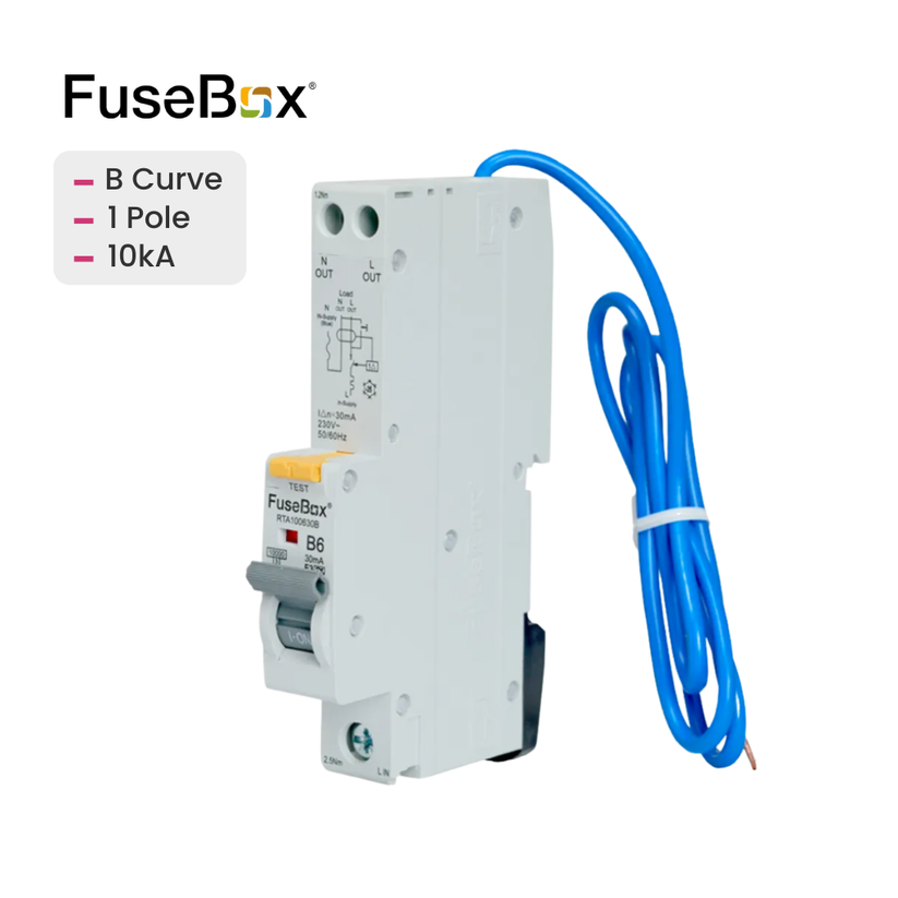 10kA 1 Pole B Curve RCBO 30mA Type A - Sensitive Circuit Protection ...